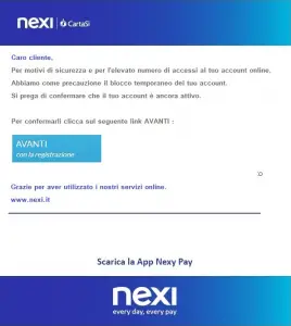 Per motivi di sicurezza, il tuo account è temporaneamente bloccato ...