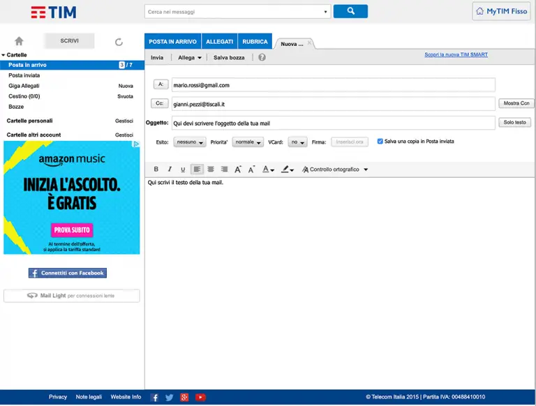 Come inviare un'email da Alice • Tutto sulla posta elettronica