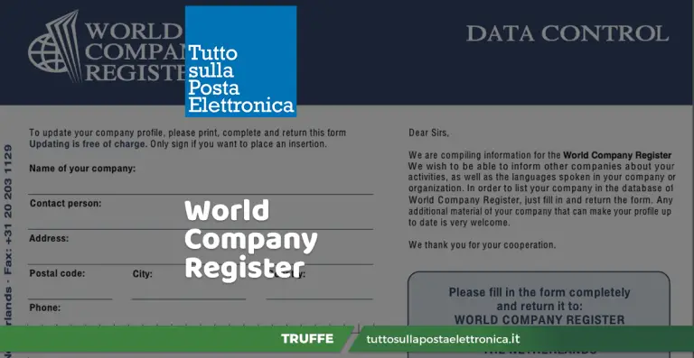 World Company Register 2023/2024 • Tutto sulla posta elettronica
